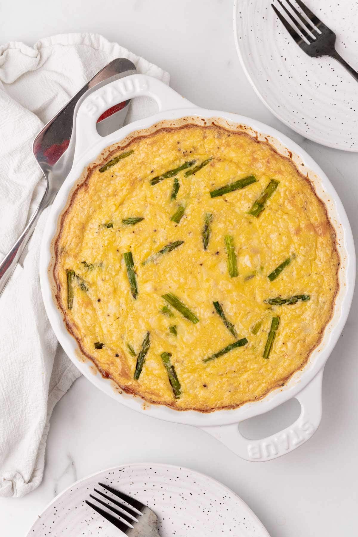 Crustless Crab Quiche with Asparagus - Diabetes Strong