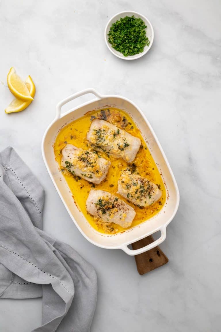 Baked Cod with Parmesan and Garlic Butter - Diabetes Strong