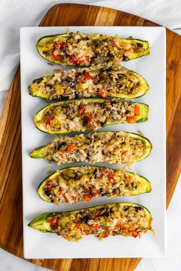 Vegetarian Stuffed Zucchini - Diabetes Strong