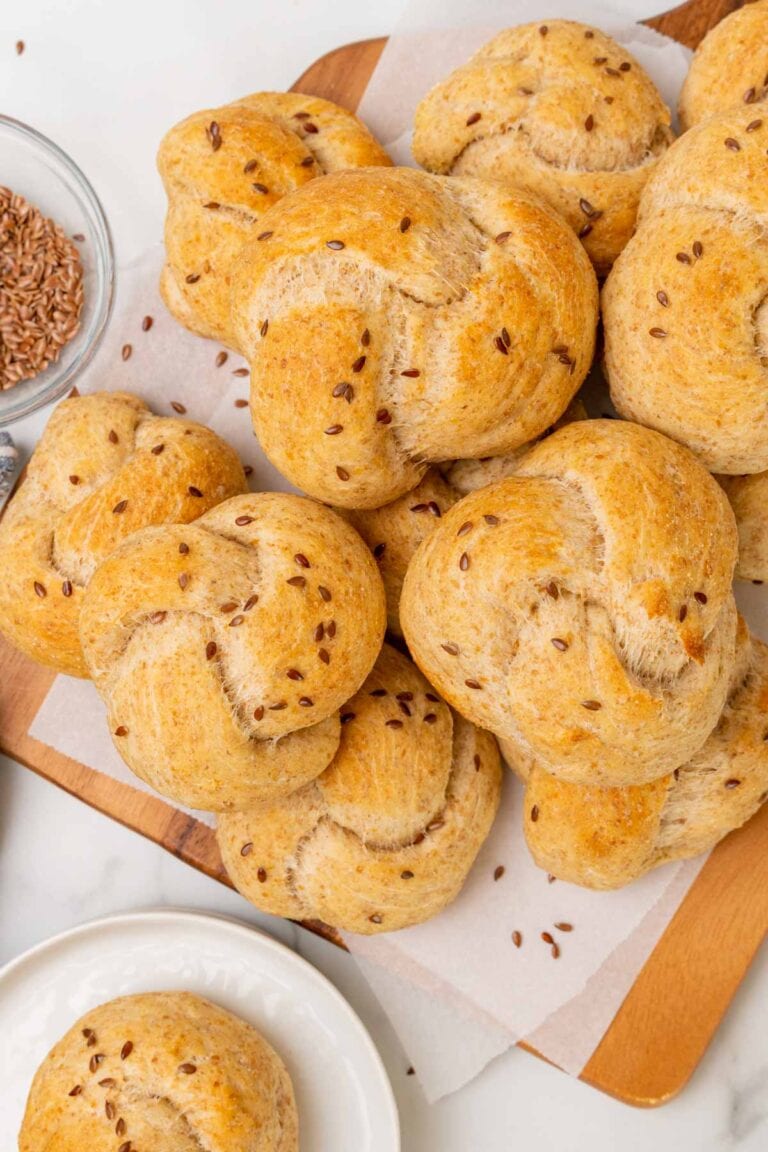 Whole Wheat Flax Dinner Rolls - Diabetes Strong